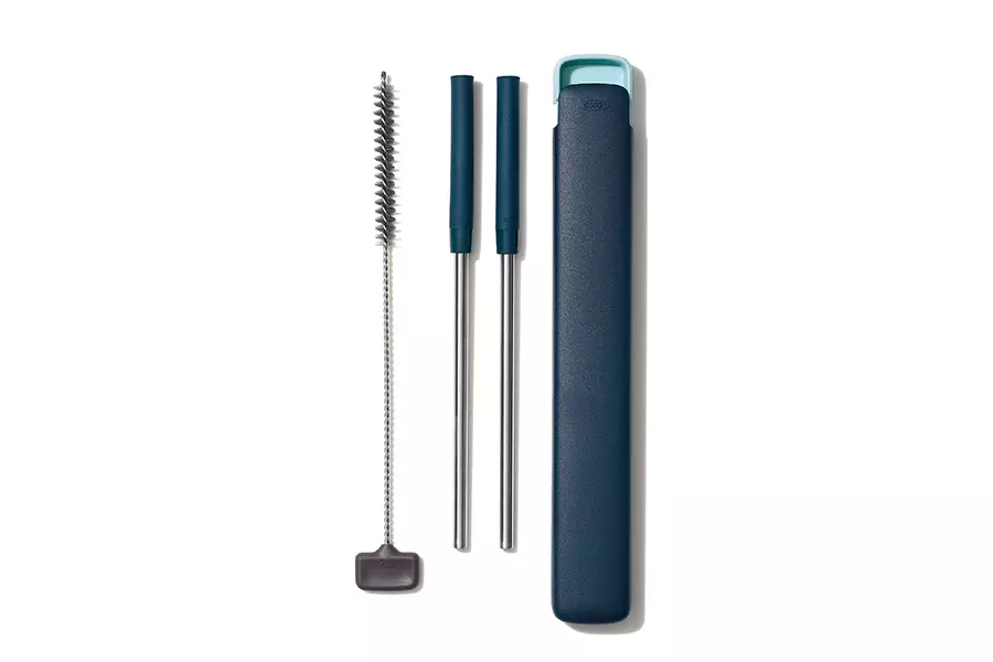 I-Christmas Gift Guide OXO Good Grips Stainless Steel 4 Piece Reusable Straw set