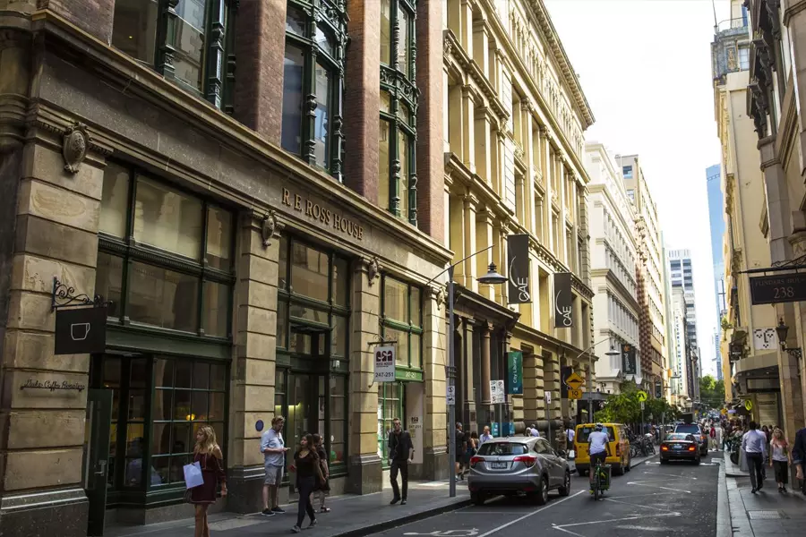 Middag på Flinders Lane