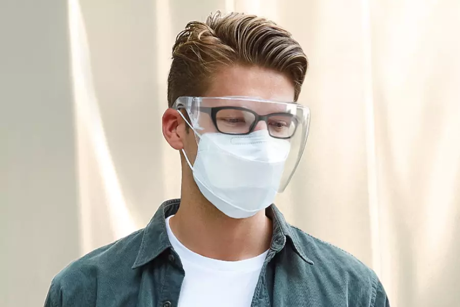 جراثیم کو روکنے کے لیے شفاف چہرے کا ماسک