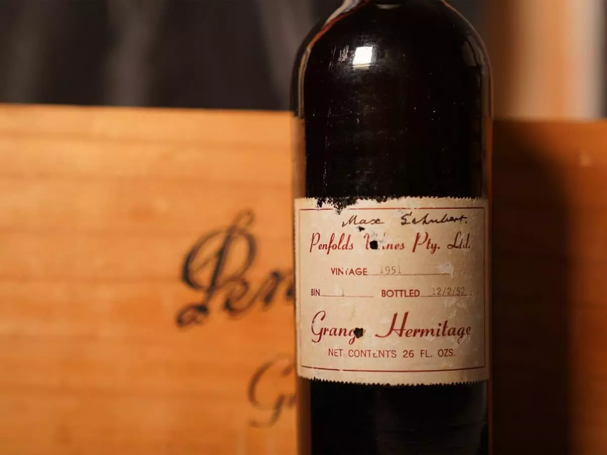 Penfolds vyno rekordas Grange Ermitage 1