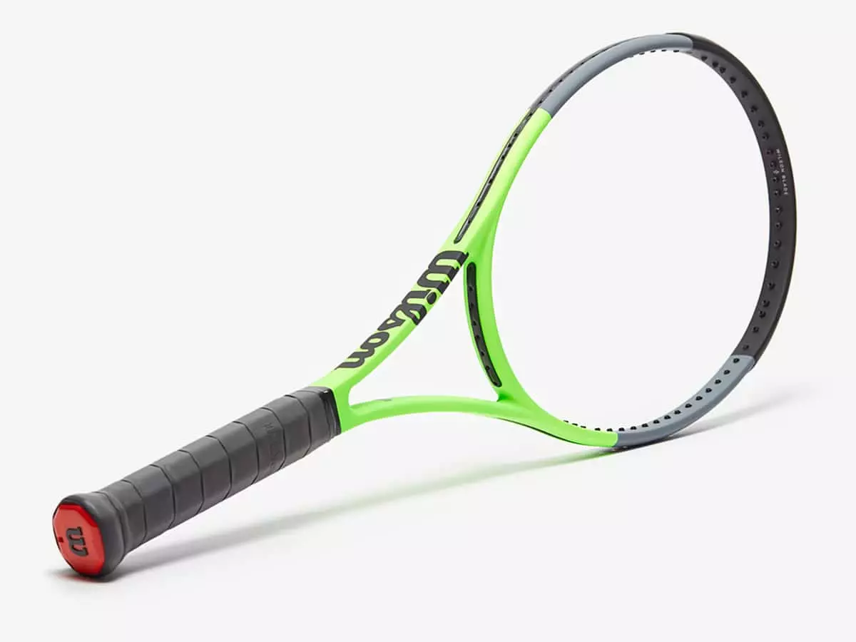 raket tenis wilson green grey blade 98 versi 7