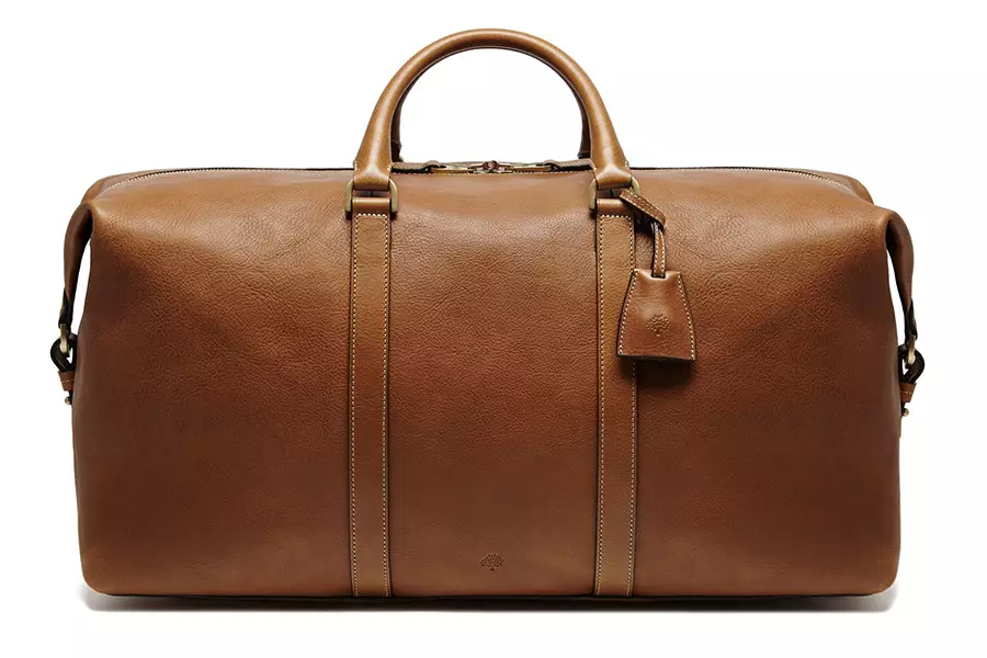 Mulberry brown leather travel bag