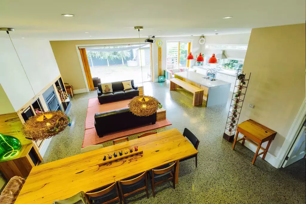 melbourne airbnb innenansicht der architektur von oben