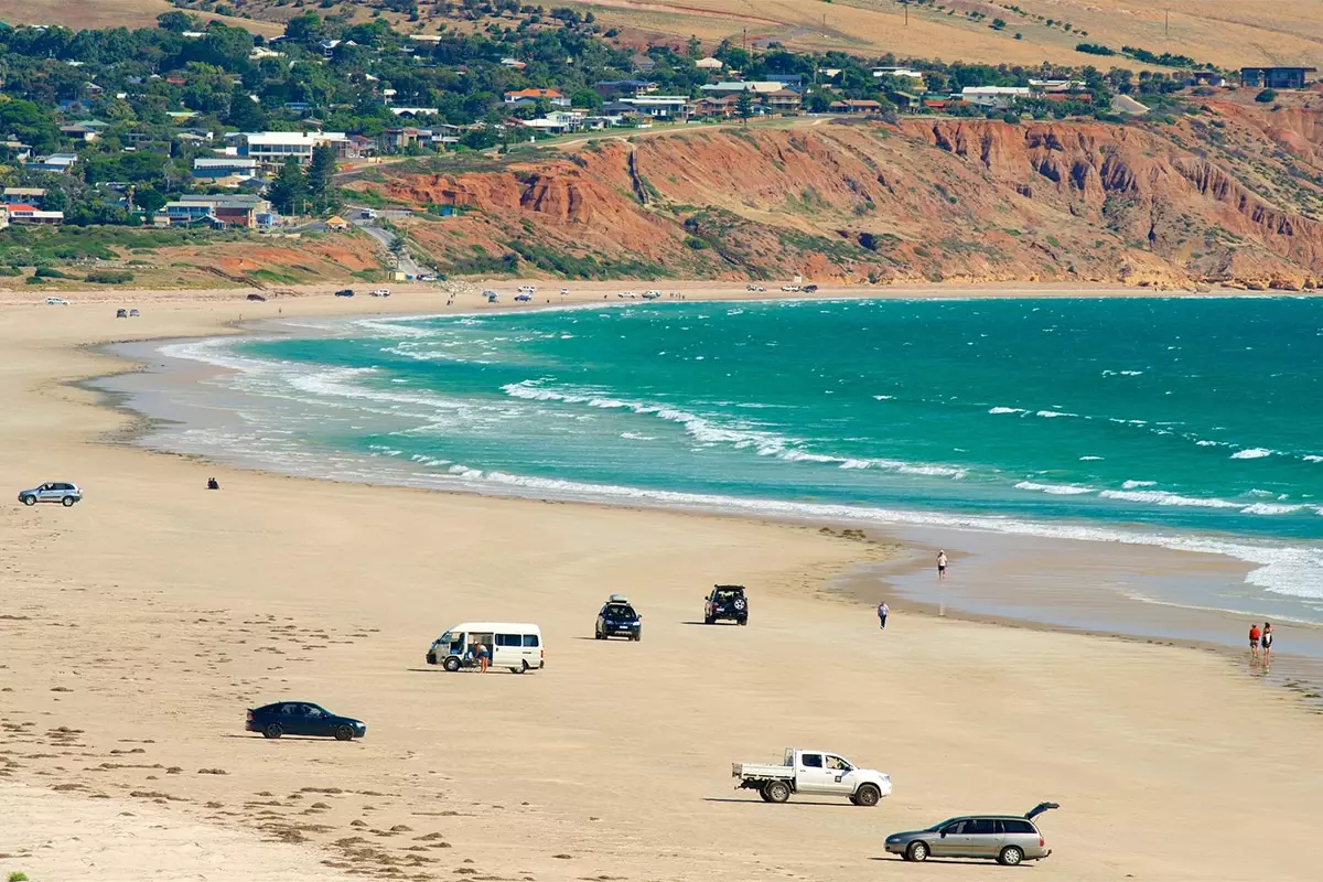 Beste Adelaide-strender for svømming, surfing og snorkling Aldinga Beach