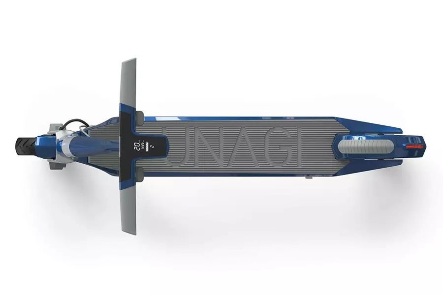 Vista superior do scooter eléctrico Modelo One de Unagi