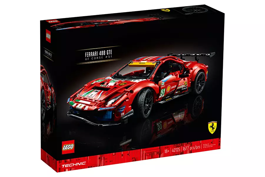 Lego Technic Ferrari 488 GTE အဆောက်အဦ Set box