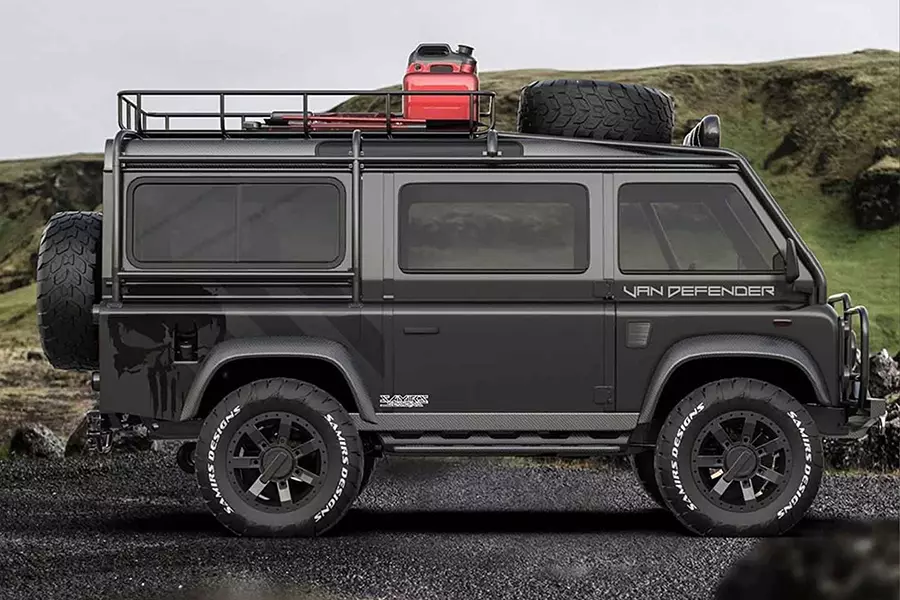 Land Rover Defender van side view