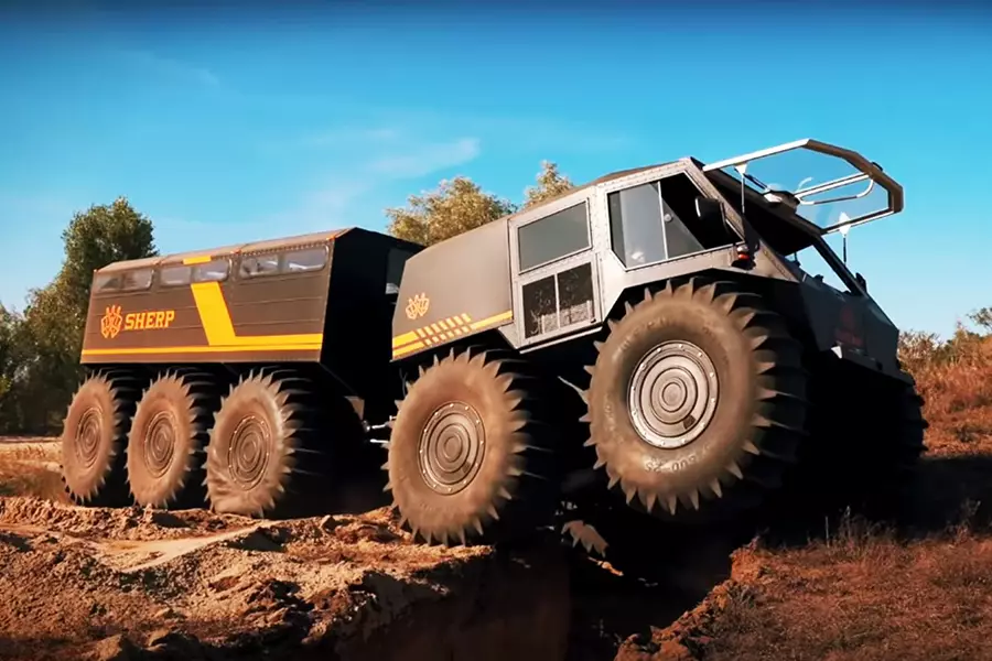 Sherp The Ark 22 pertsonako ATV alboko ikuspegia