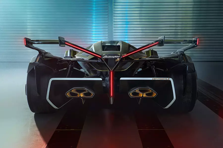 Vista posterior de Lamborghini Lambo