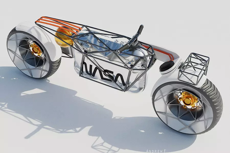 نمای بالا مفهومی موتور سیکلت ناسا
