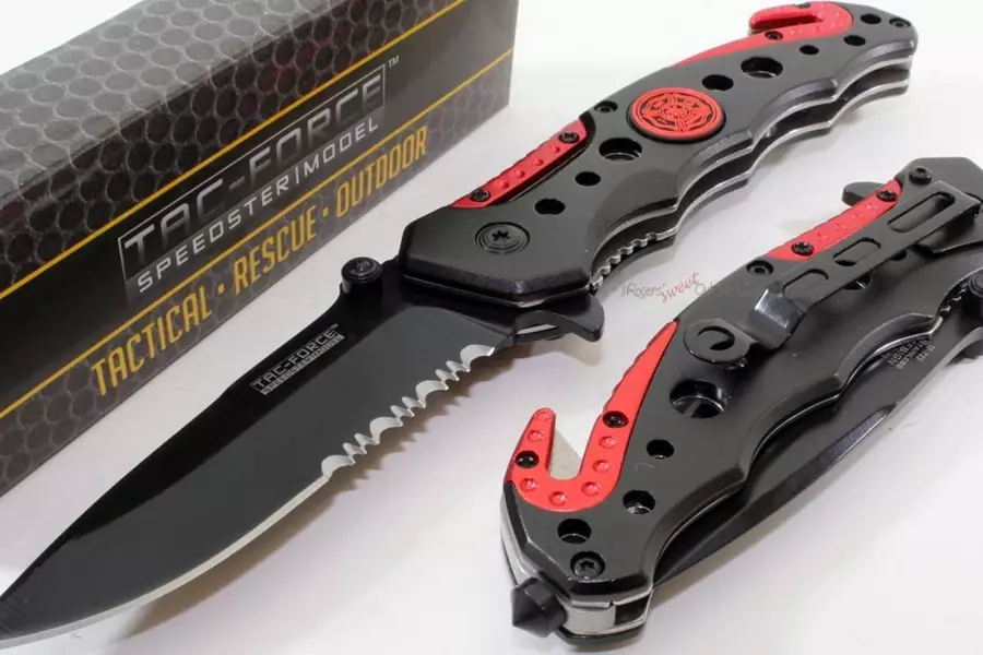 TAC Force Red Fire Fighter Knife chiến thuật