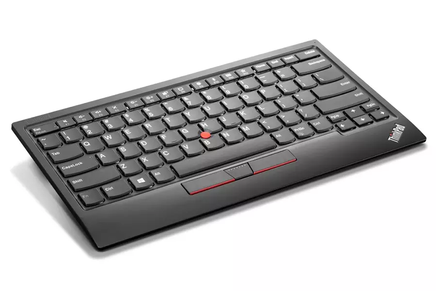 ມຸມເບິ່ງເທິງສຸດຂອງ ThinkPad TrackPoint Keyboard II