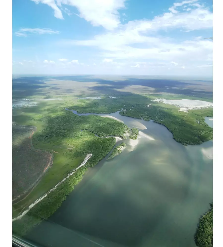pohled z ptačí perspektivy na Broome Western Australia