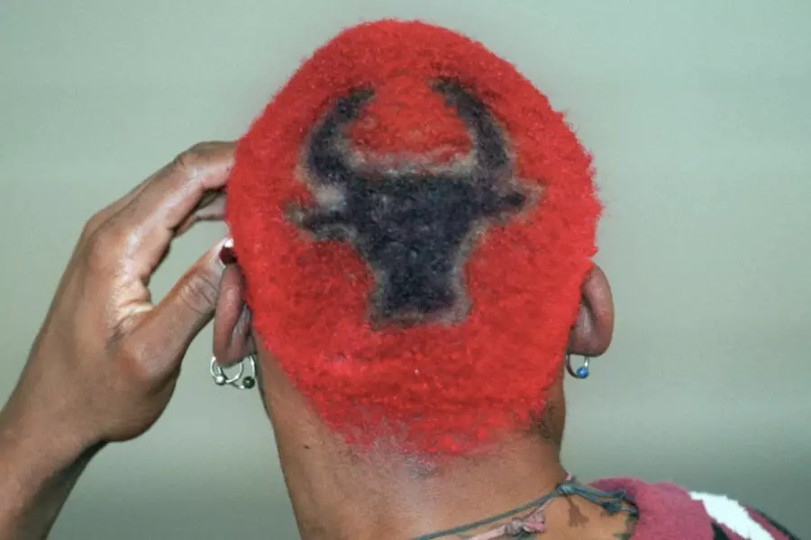 Dennis Rodman Hair - Bulls лого