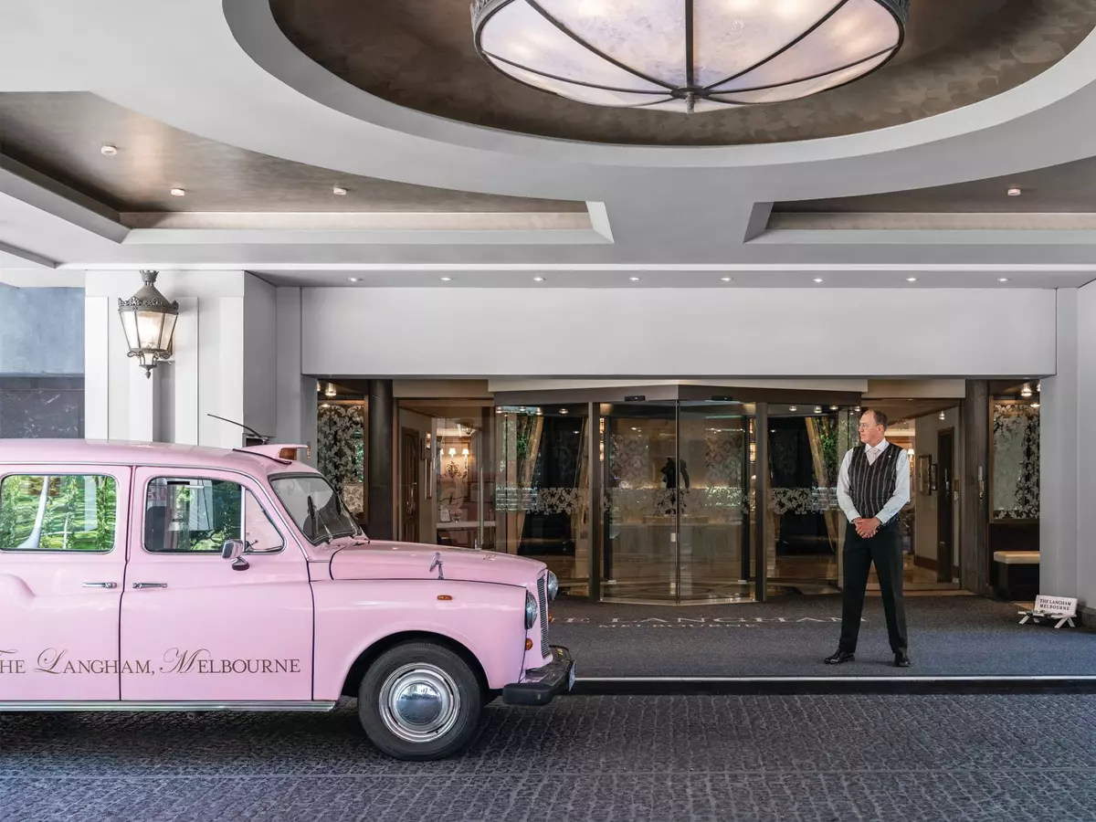 Ang langham melbourne pink taxi