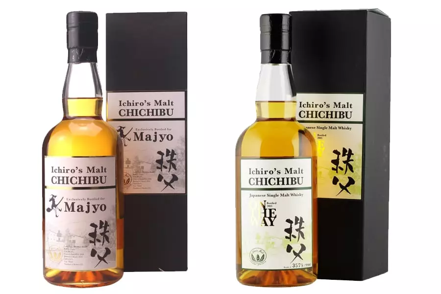 Chichibu fľaše whisky