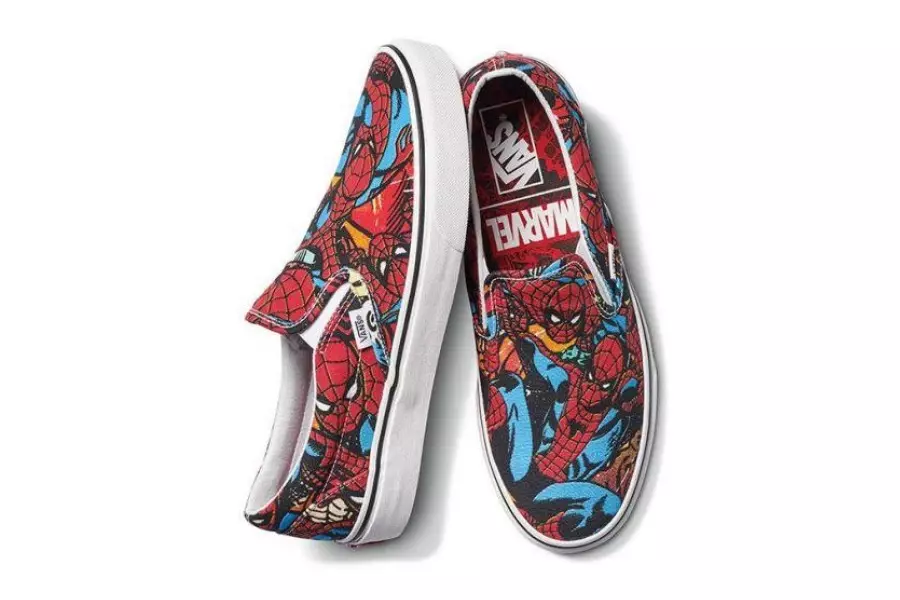 spider man print marvel x vans slip